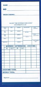 Eco Blue Weekly Time Recorder Clock Cards (1,000 per box) – Allday Time ...