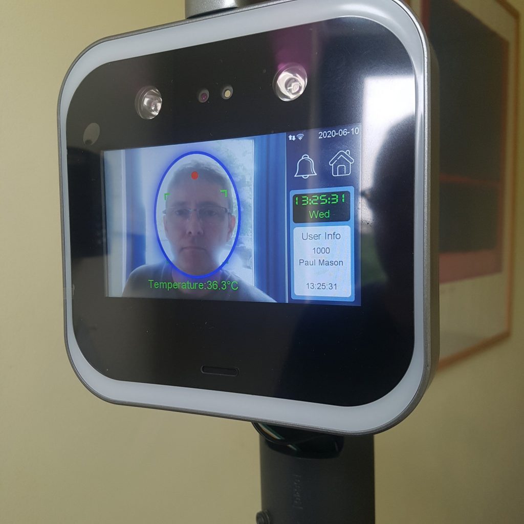 Temperature reader with mask detection for Time Attendance or Access ...